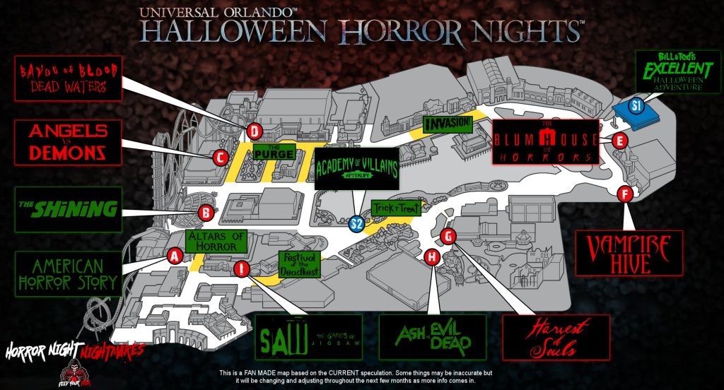 Speculation Map History - Horror Night Nightmares