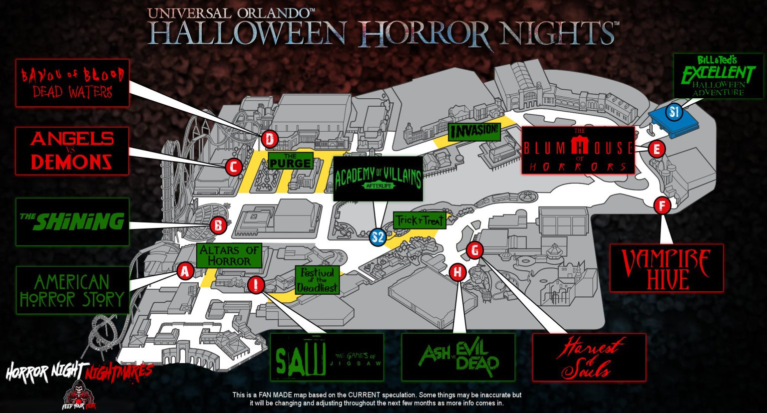 Speculation Map History - Horror Night Nightmares
