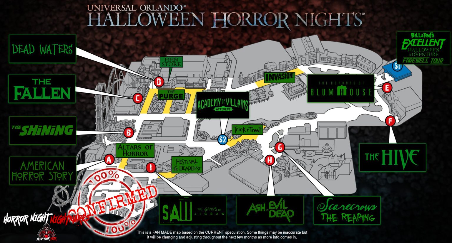 Speculation Map History - Horror Night Nightmares